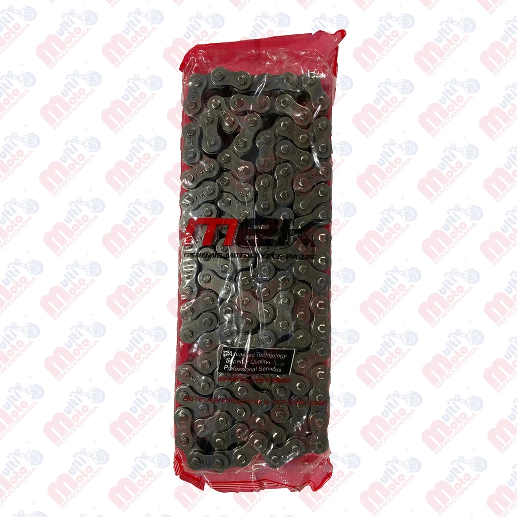 CADENA 428H-136L REFORZADA COLOR GRIS MEK | multimoto.mx