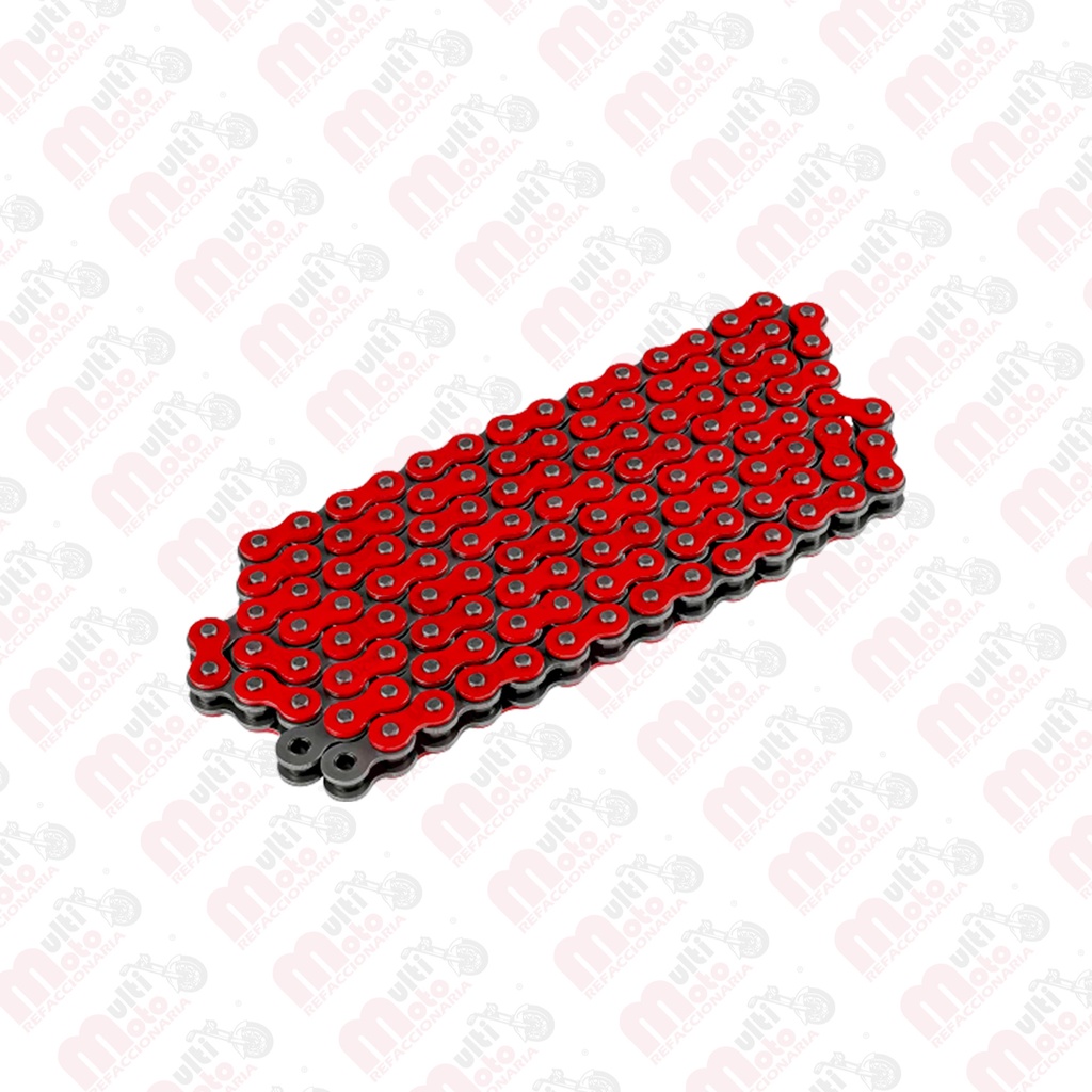 CADENA DE COLOR ROJO 428H-136L | multimoto.mx